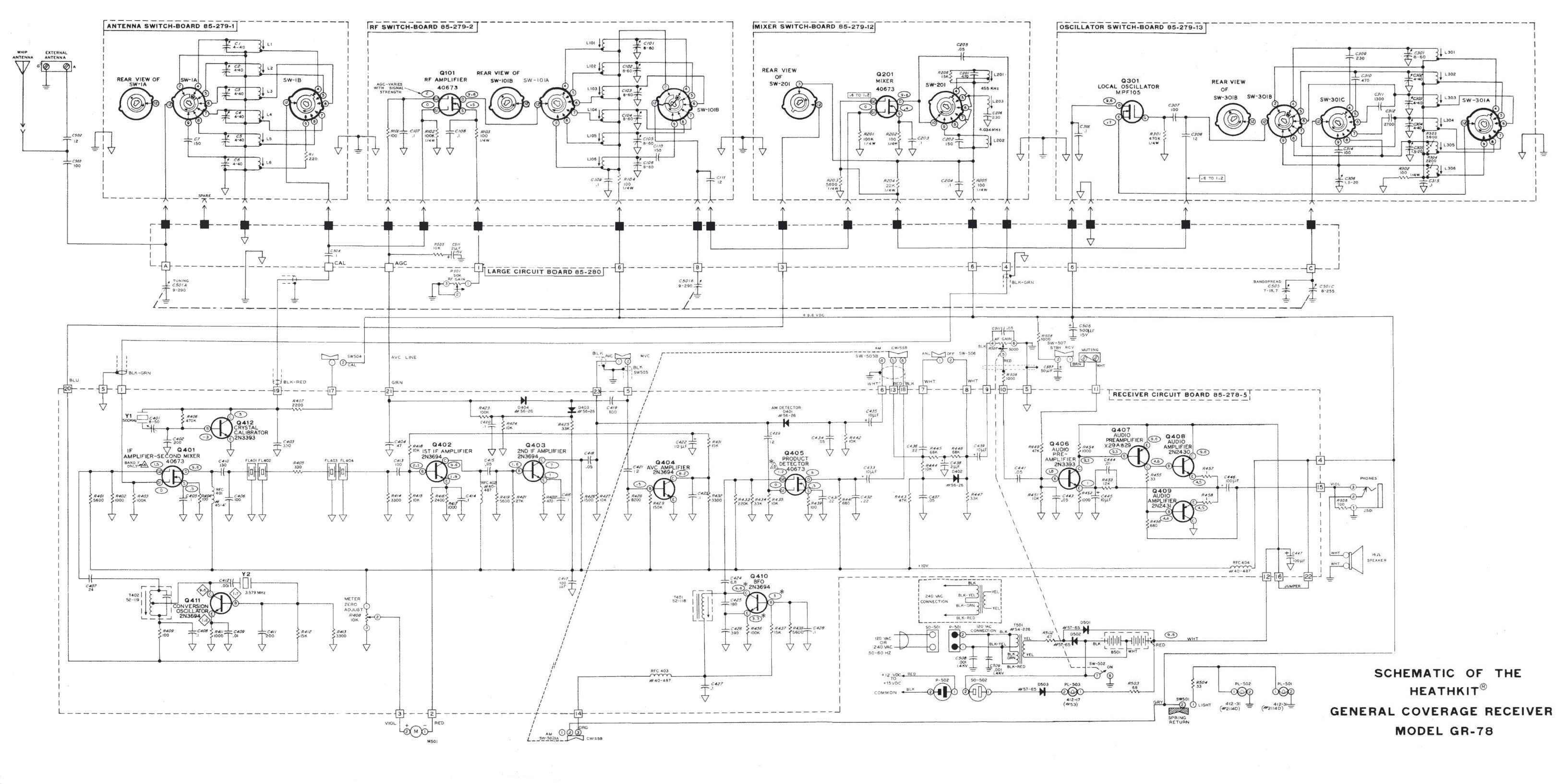 Heathkit GR-78 Schematic | RigReference.com