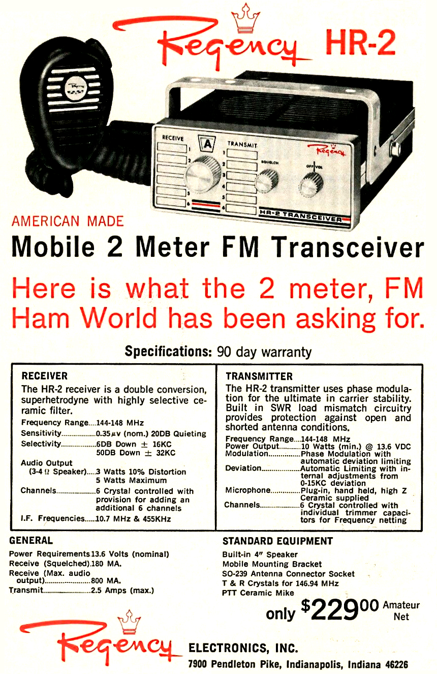 Regency HR-2 Specifications | RigReference.com