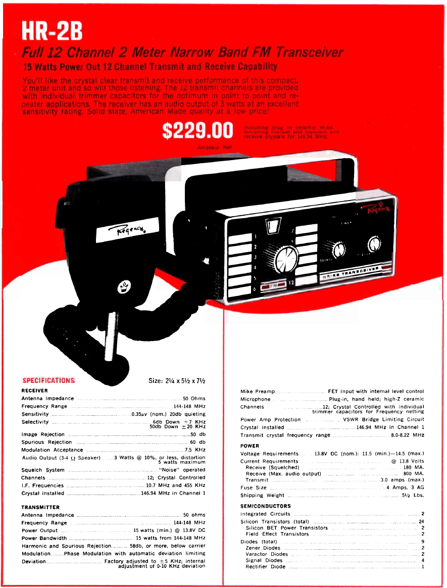 Regency HR-2B magazine ad | RigReference.com