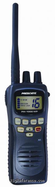 President PM 1000 WP, Handheld Marine Transceiver | RigReference.com