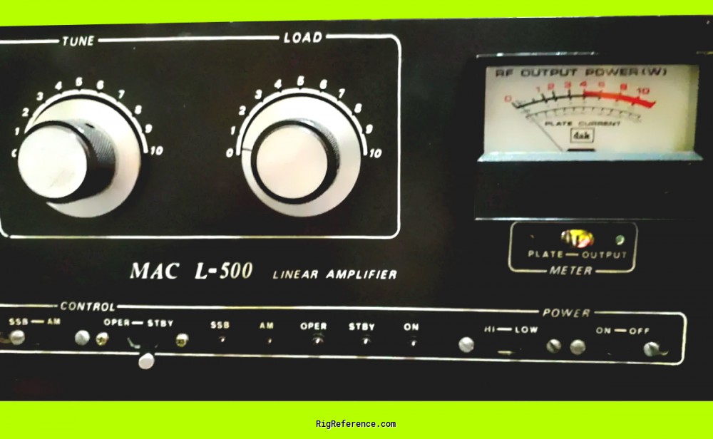 MAC L-500, Linear Amplifier | RigReference.com