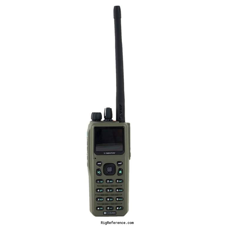 Codan Sentry-V, Rugged handheld VHF transceiver | RigReference.com