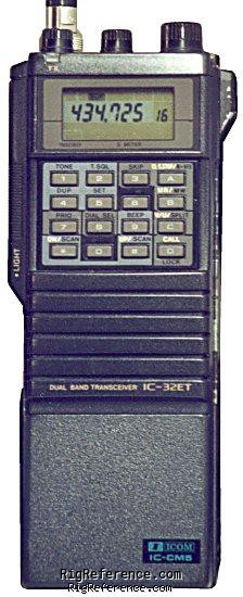 ICOM IC-32E, Handheld VHF/UHF Transceiver | RigReference.com