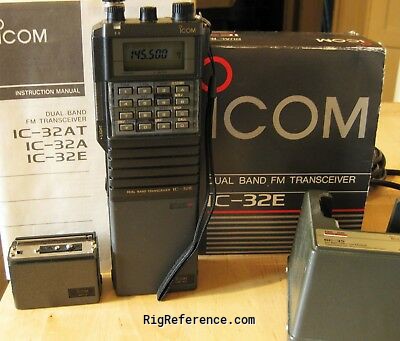 ICOM IC-32E, Handheld VHF/UHF Transceiver | RigReference.com