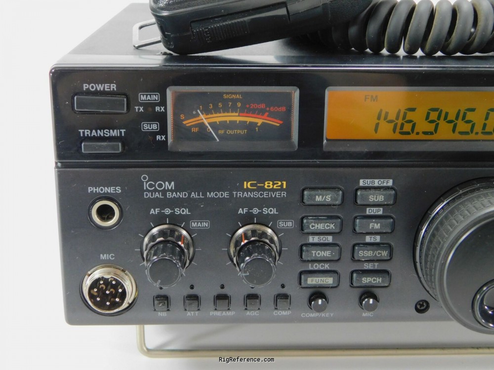ICOM IC-821H, Desktop VHF/UHF Transceiver | RigReference.com