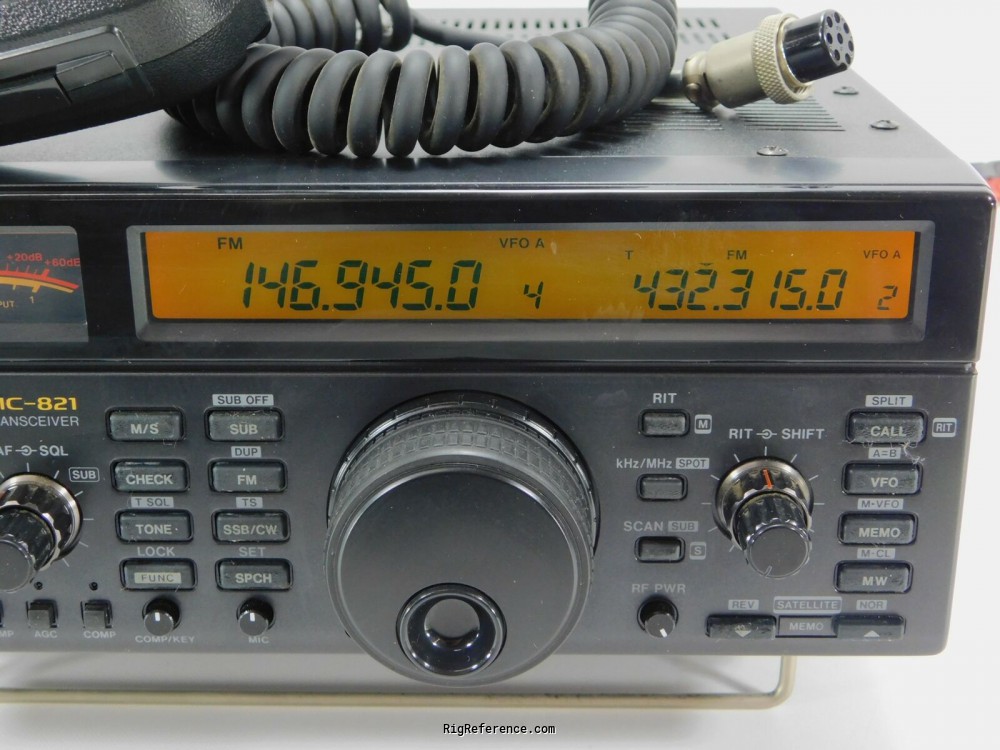 ICOM IC-821H, Desktop VHF/UHF Transceiver | RigReference.com