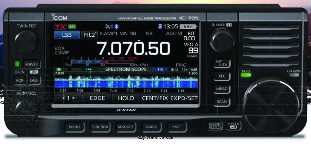 ICOM IC-705, Mobile QRP HF/50/144/430 MHz D-Star Transceiver ...