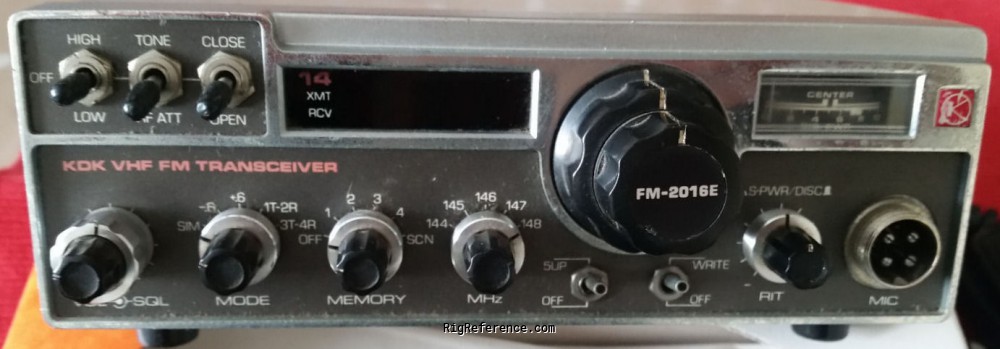 KDK FM-2016A/E, Mobile VHF Transceiver | RigReference.com