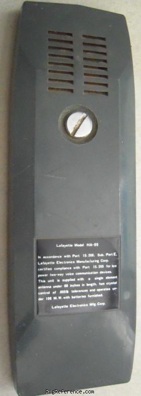 Lafayette HA-60, Handheld CB Transceiver | RigReference.com
