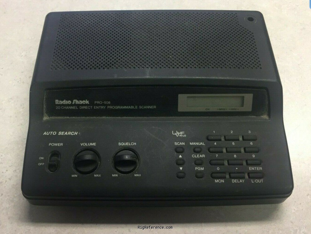 RadioShack / Realistic Pro-508, Desktop VHF/UHF Scanner / receiver ...