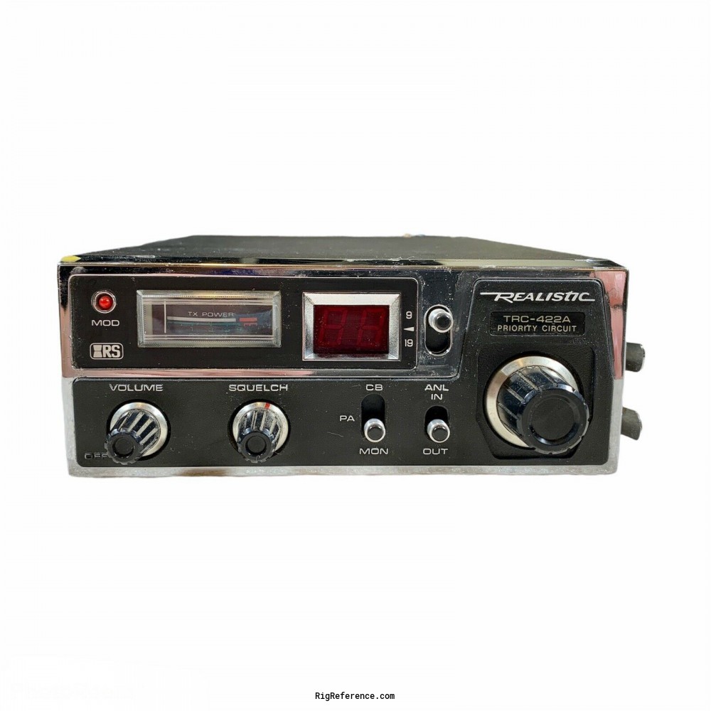 RadioShack / Realistic TRC-422A, Mobile CB Transceiver | RigReference.com