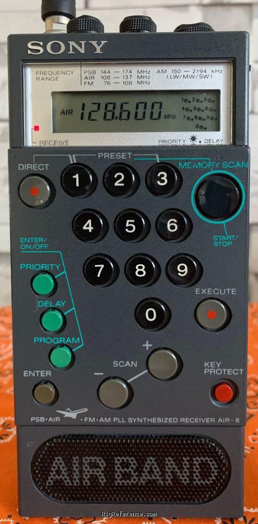 Sony Air-8A, Handheld Aviation Receiver | RigReference.com