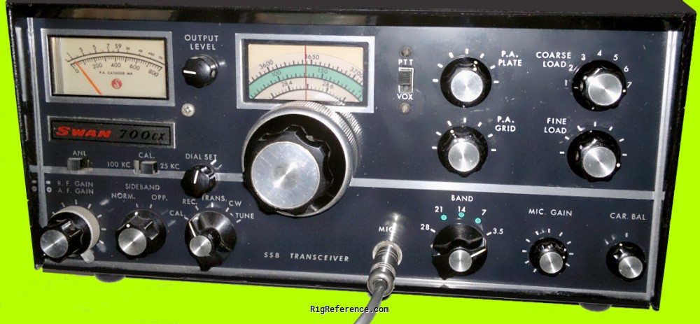Swan (Cubic) 700CX, HF Transceiver | RigReference.com
